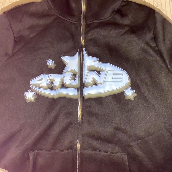 Sweaters | 4tune Y2k Hoodie Zip Up Extra Large | Poshmark
